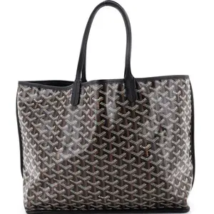 Goyard Anjou Reversible Tote Coated Canvas Pm - Black