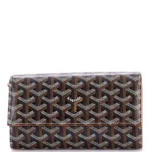 Goyard Varenne Continental Wallet With Strap Coated Canvas - Brown