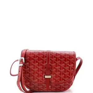 Goyard Belvedere Ii Messenger Bag Coated Canvas Pm Red