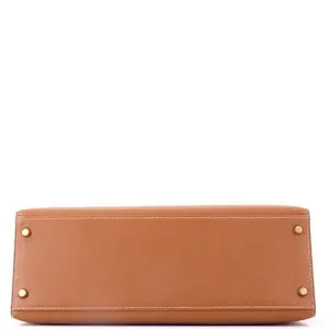 Hermès Kelly Handbag Brown Courchevel With Hardware 35