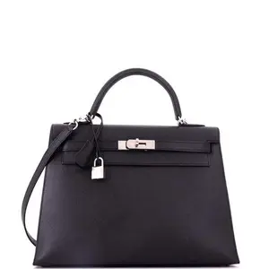 Hermès Kelly Handbag Epsom With Palladium Hardware 32 - Black
