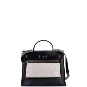 Hermès Herbag Zip Berline Vache Canvas And Leather 31 - Black