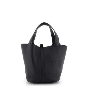 Hermès Picotin Lock Bag Clemence Mm - Noir