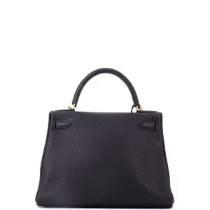 Hermès Kelly Handbag Togo With Gold Hardware 28 - Black