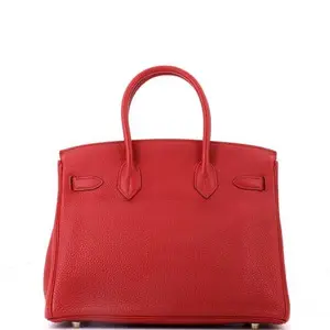 Hermès Birkin Handbag Red Togo With Gold Hardware 30