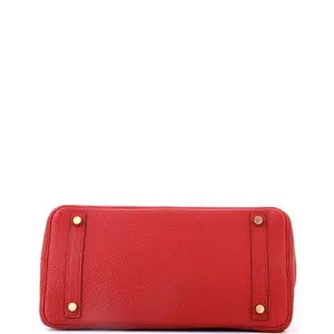 Hermès Birkin Handbag Red Togo With Gold Hardware 30 - Rouge Garance