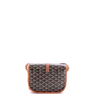 Goyard Belvedere Iii Messenger Bag Coated Canvas With Leather Pm - Brown