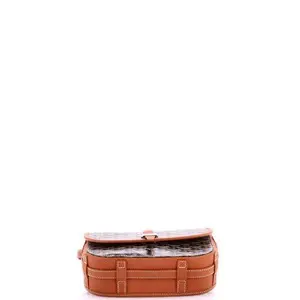 Goyard Belvedere Iii Messenger Bag Coated Canvas With Leather Pm - Brown