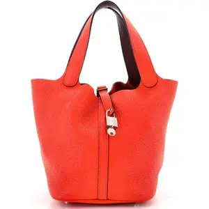 Hermès Picotin Lock Bag Clemence Mm - Orange