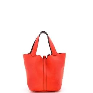 Hermès Picotin Lock Bag Clemence Mm - Orange