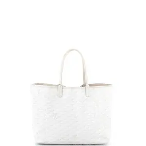 Goyard Saint Louis Tote Coated Canvas Pm White