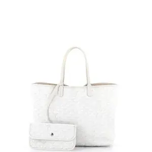 Goyard Saint Louis Tote Coated Canvas Pm - White