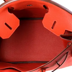 Hermès Birkin Handbag Orange Togo With Palladium Hardware 30 - Red