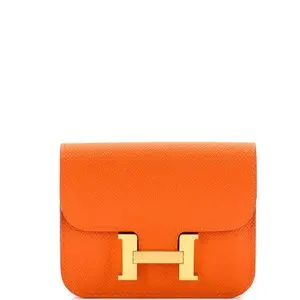 Hermès Constance Slim Wallet Epsom - Orange