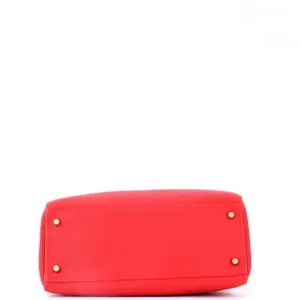 Hermès Kelly Handbag Clemence With Gold Hardware 28 - Red