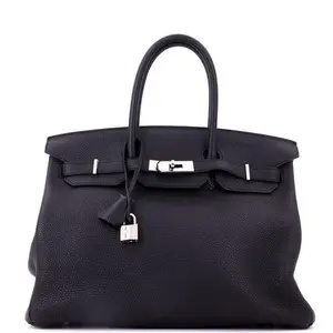 Hermès Birkin Handbag Black Clemence With Palladium Hardware 35 - Noir