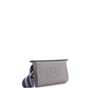 Hermès Videpoches Bag With Multicolor Strap Togo - Grey