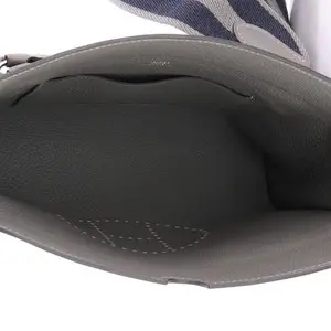 Hermès Videpoches Bag With Multicolor Strap Togo - Grey