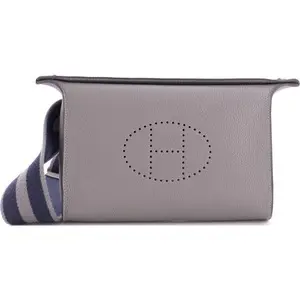 Hermès Videpoches Bag With Multicolor Strap Togo - Gris Meyer
