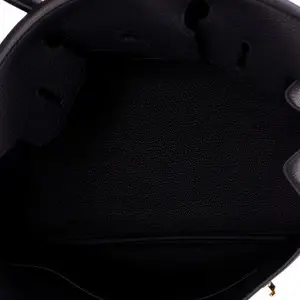 Hermès Birkin Handbag Black Togo With Gold Hardware 30