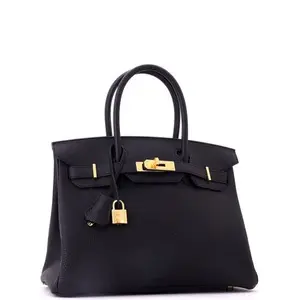 Hermès Birkin Handbag Black Togo With Gold Hardware 30 - Noir