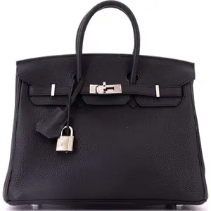 Hermès Birkin Handbag Black Togo With Palladium Hardware 25 - Noir