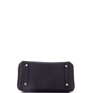 Hermès Birkin Handbag Black Togo With Palladium Hardware 25