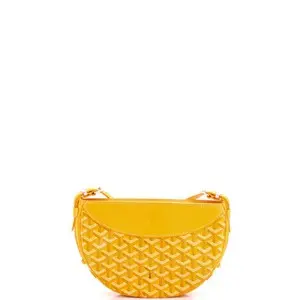 Goyard Hirondelle Shoulder Bag Coated Canvas And Leather - Yellow