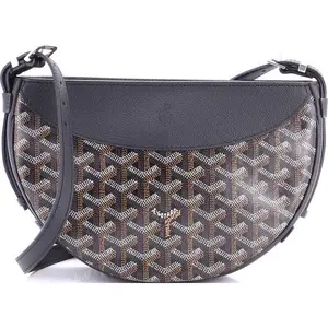 Goyard Hirondelle Shoulder Bag Coated Canvas And Leather - Black
