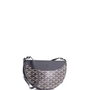 Goyard Hirondelle Shoulder Bag Coated Canvas And Leather - Black