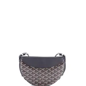 Goyard Hirondelle Shoulder Bag Coated Canvas And Leather - Black