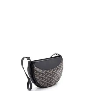 Goyard Hirondelle Shoulder Bag Coated Canvas And Leather - Black