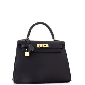 Hermès Kelly Handbag Epsom With Gold Hardware 28 - Black