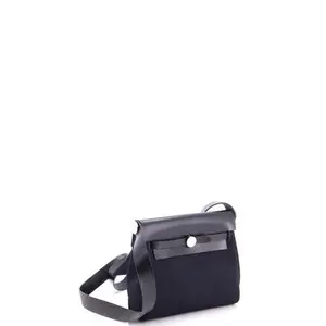 Hermès Herbag Zip Toile And Leather 20 - Black