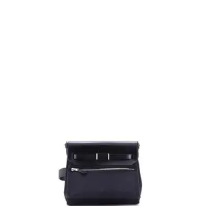 Hermès Herbag Zip Toile And Leather 20 - Black