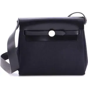 Hermès Herbag Zip Toile And Leather 20 - Noir