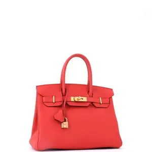 Hermès Birkin Handbag Togo With Gold Hardware 30 - Red