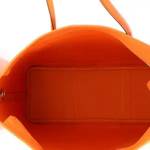 Hermès Garden Party Zip Tote Toile And Leather 36 - Orange
