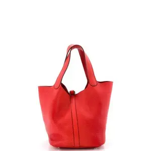 Hermès Picotin Lock Bag Clemence Mm - Red