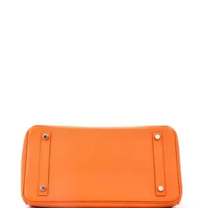 Hermès Birkin Handbag Epsom With Palladium Hardware 30 - Orange