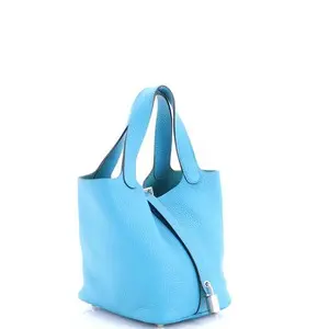 Hermès Picotin Lock Bag Clemence Pm - Blue