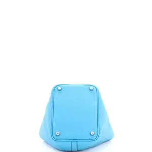 Hermès Picotin Lock Bag Clemence Pm - Turquoise