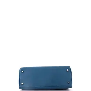 Hermès Kelly Handbag Epsom With Palladium Hardware 28 - Blue