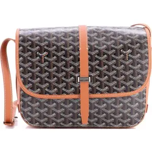 Goyard Belvedere Ii Messenger Bag Coated Canvas Mm - Brown