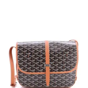 Goyard Belvedere Ii Messenger Bag Coated Canvas Mm - Brown