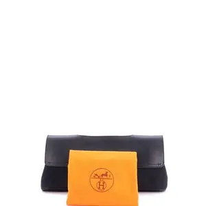 Hermès Valparaiso East West Bag Toile And Leather Pm - Noir