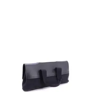 Hermès Valparaiso East West Bag Toile And Leather Pm - Noir