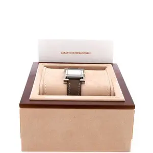 Hermès Heure H Quartz Watch Stainless Steel And Leather 21