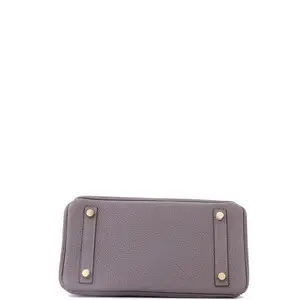 Hermès Birkin Handbag Grey Togo With Gold Hardware 25