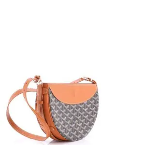 Goyard Hirondelle Shoulder Bag Coated Canvas And Leather - Brown